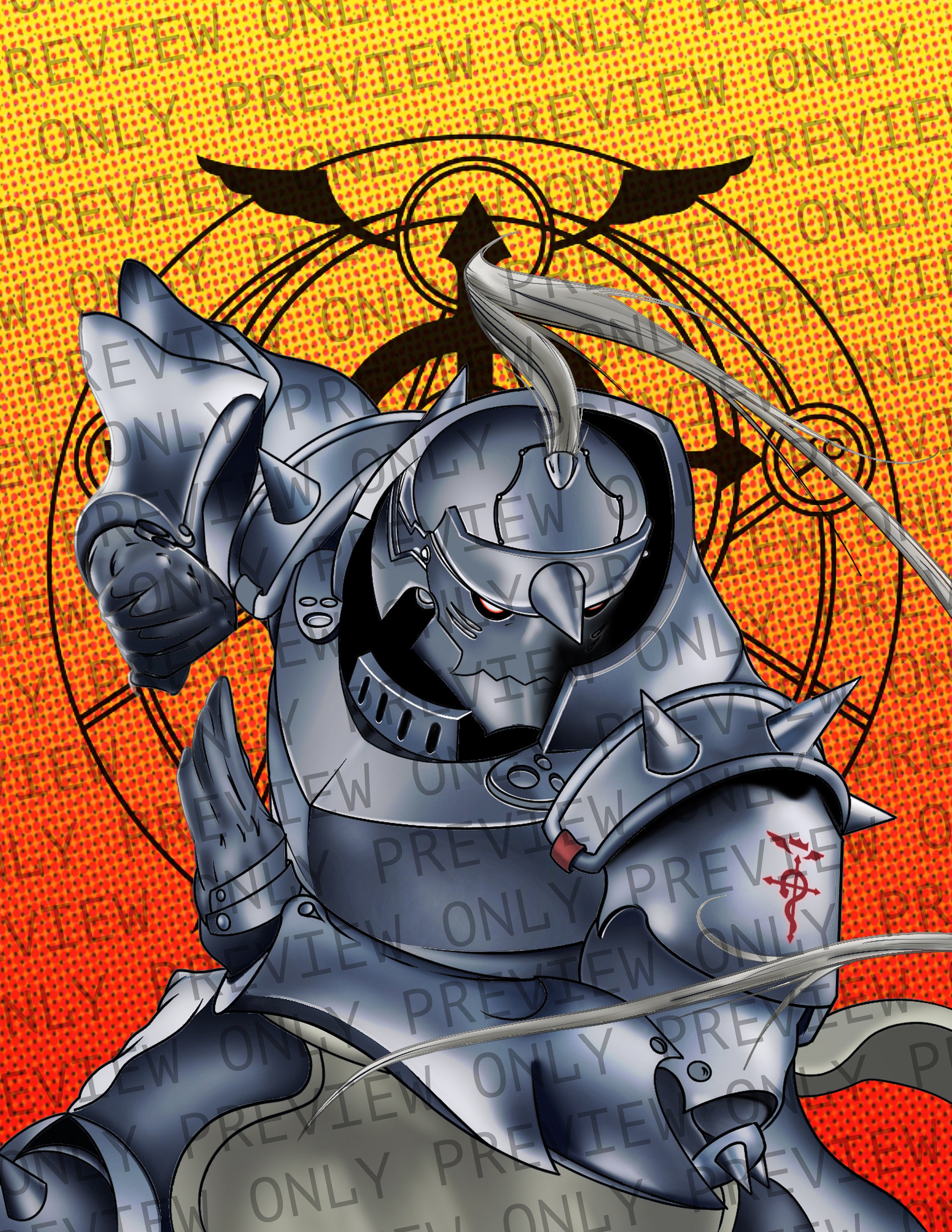 Armored Alchemist | Anime Art Print | Anime Wall Decor - Etsy