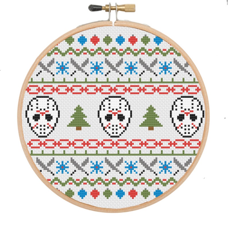 Friday the 13th Holiday Edition Cross Stitch PDF Pattern - Etsy