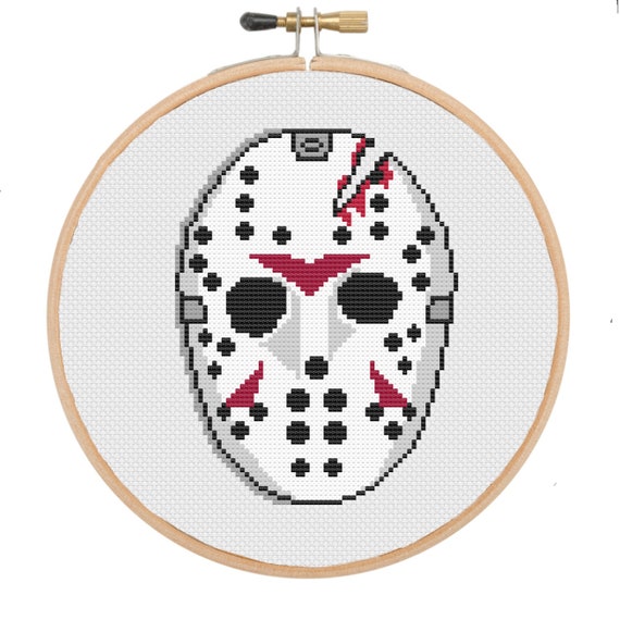 Friday the 13th Jason Vorhees' Mask Cross Stitch PDF | Etsy