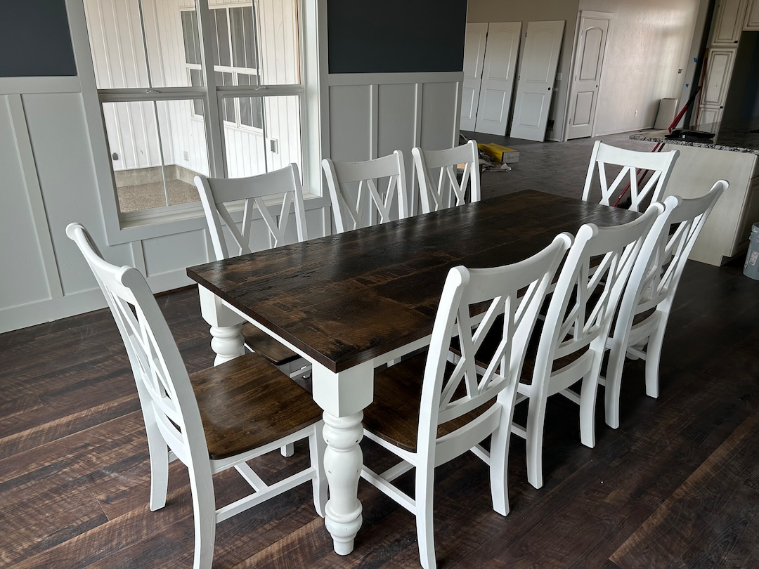 Farmhouse Solid Oak Top Table! - Etsy