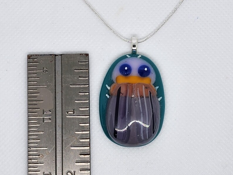 Fused Glass Blue and Purple Beetle Bug Insect Pendant Necklace Bug 23 ...