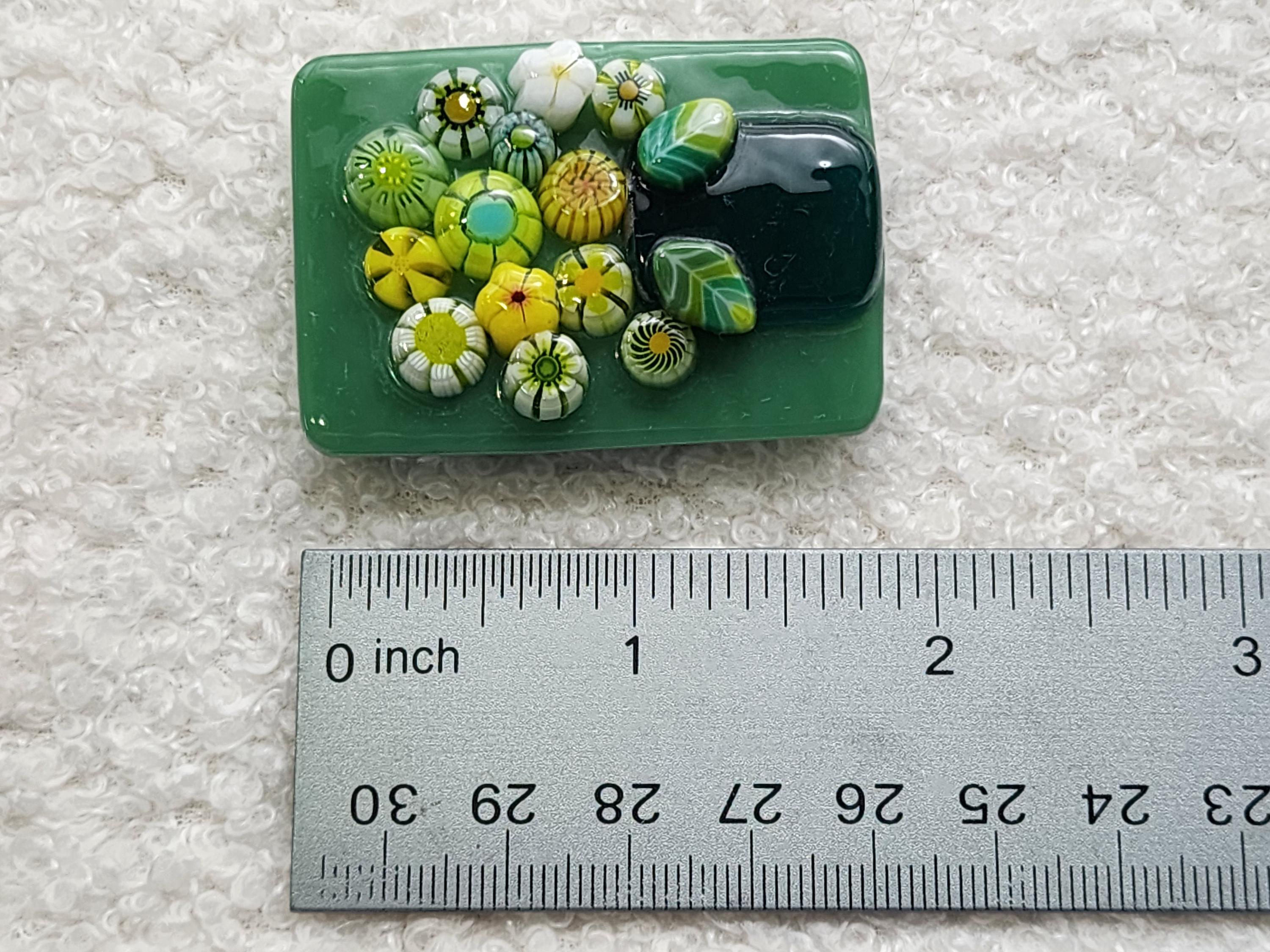 Fused Glass Magnet - Wildflower Flower Vase Arrangement - Made With ...