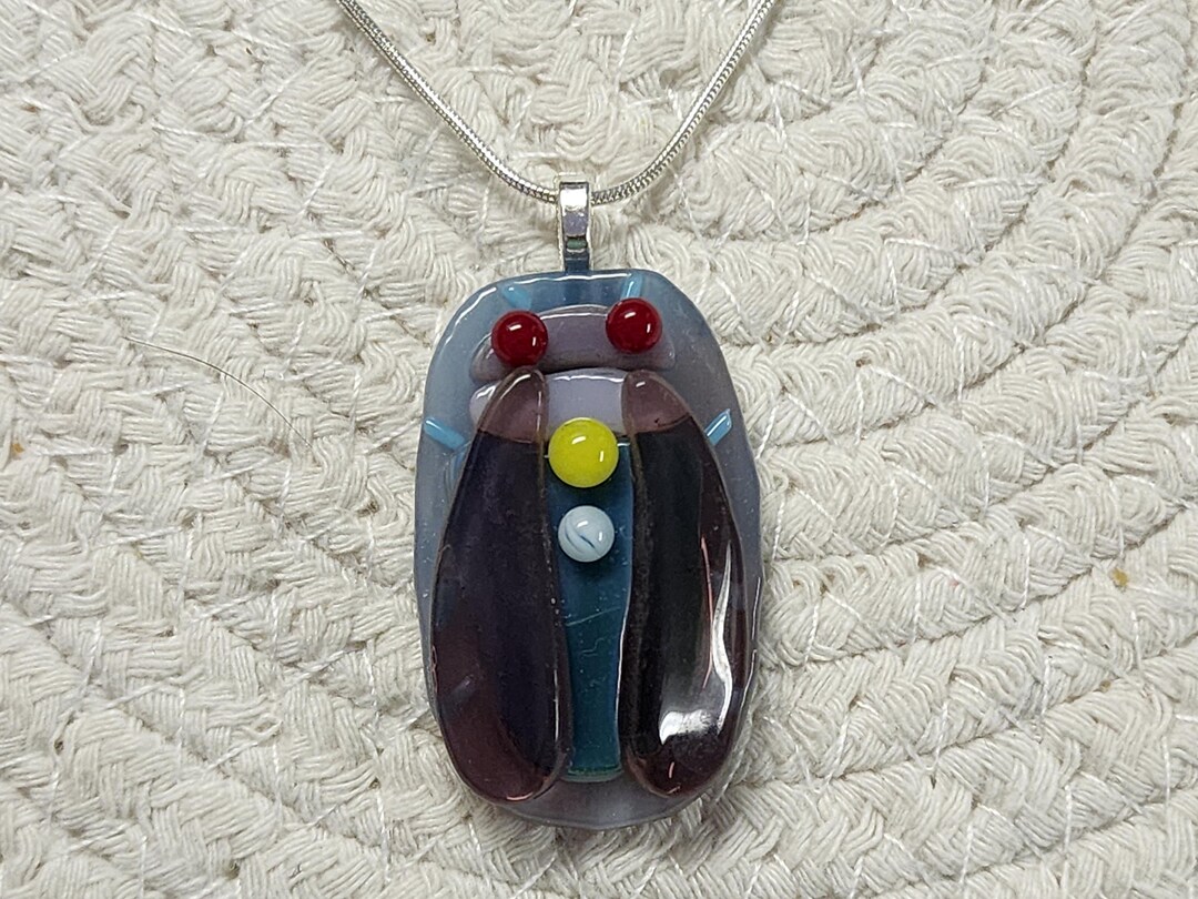 Fused Glass Cicada Bug Insect Pendant Necklace - #313 - Etsy