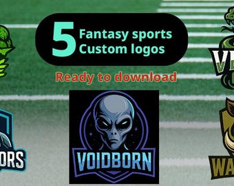 5 Fantasy Football Logos Bundle | High-resolution Sports Team Pngs ...