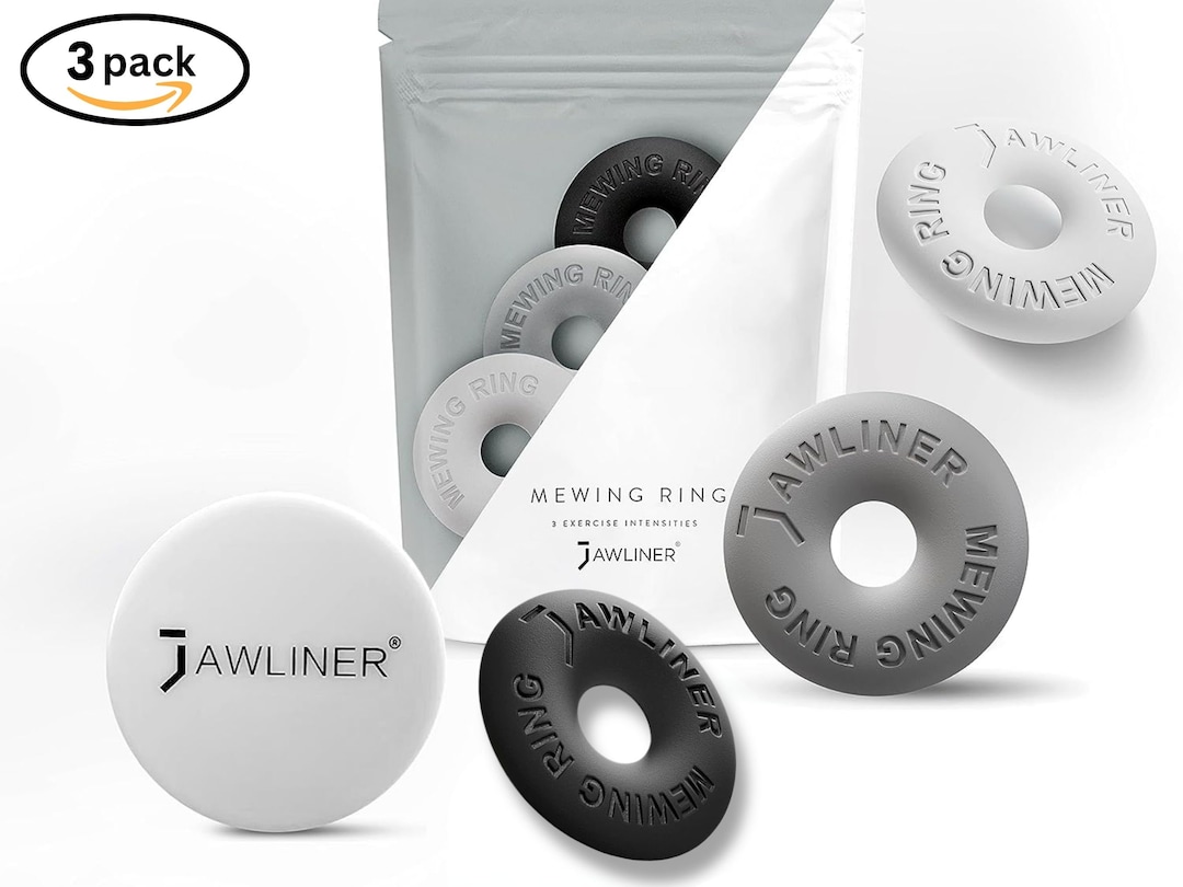 JAWLINER® Fitness Mewing Ring Jaw Exerciser - Perfect Your Mewing ...