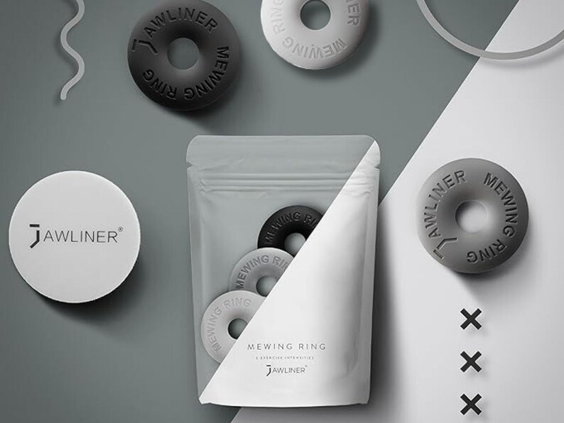 JAWLINER® Fitness Mewing Ring Jaw Exerciser - Perfect Your Mewing ...