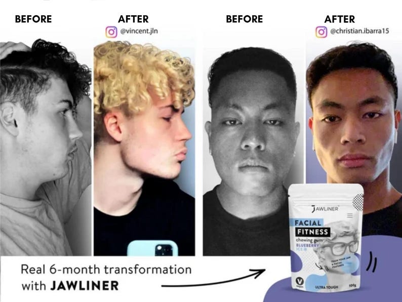 JAWLINER® Fitness Chewing Gum - Sugar Free Gum - 15 Times Harder Than ...