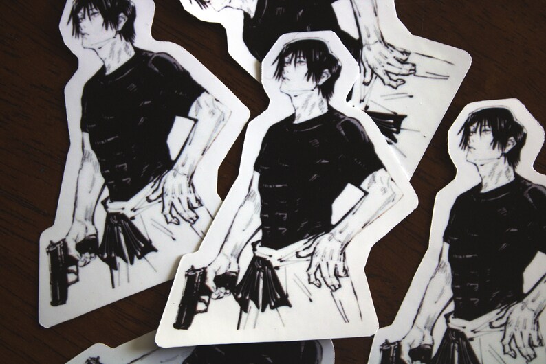 Toji Fushiguro Gun to a Sorcery Fight Jujutsu Kaisen Manga | Etsy