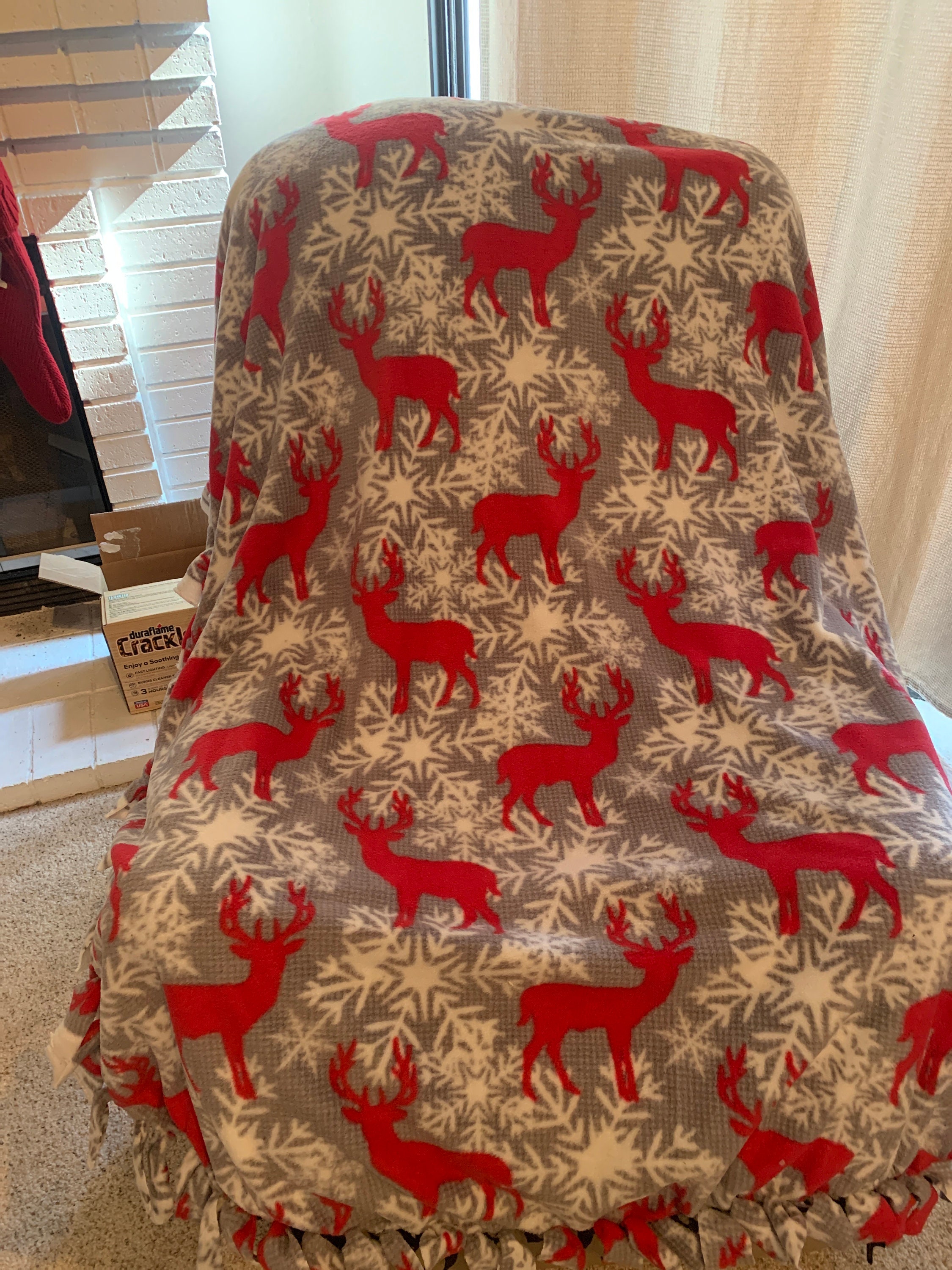Hand Tied Fleece Blanket - Etsy
