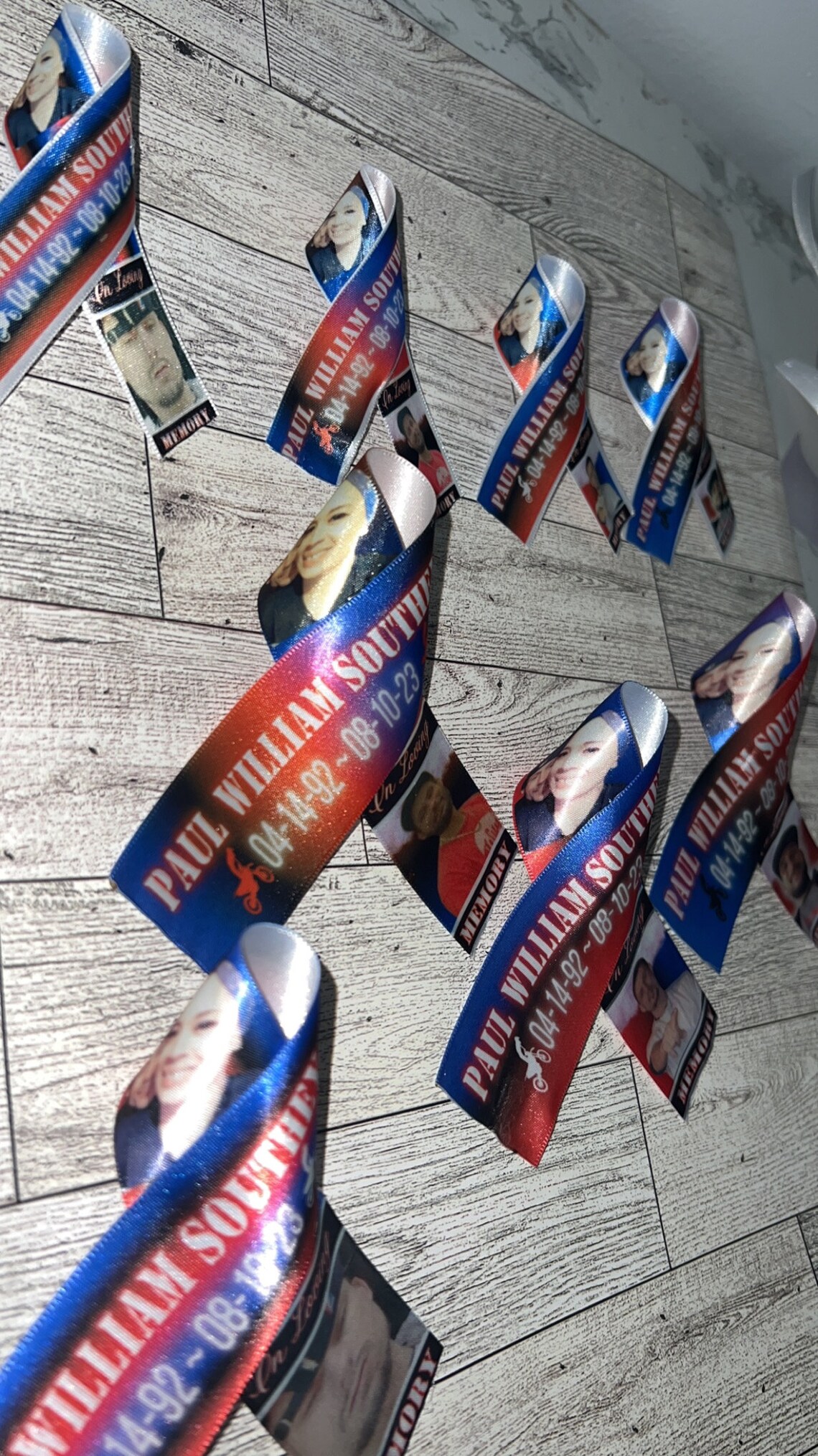 Memorial Ribbon Customized Pin for Loss Loved One Keepsake Personalized ...