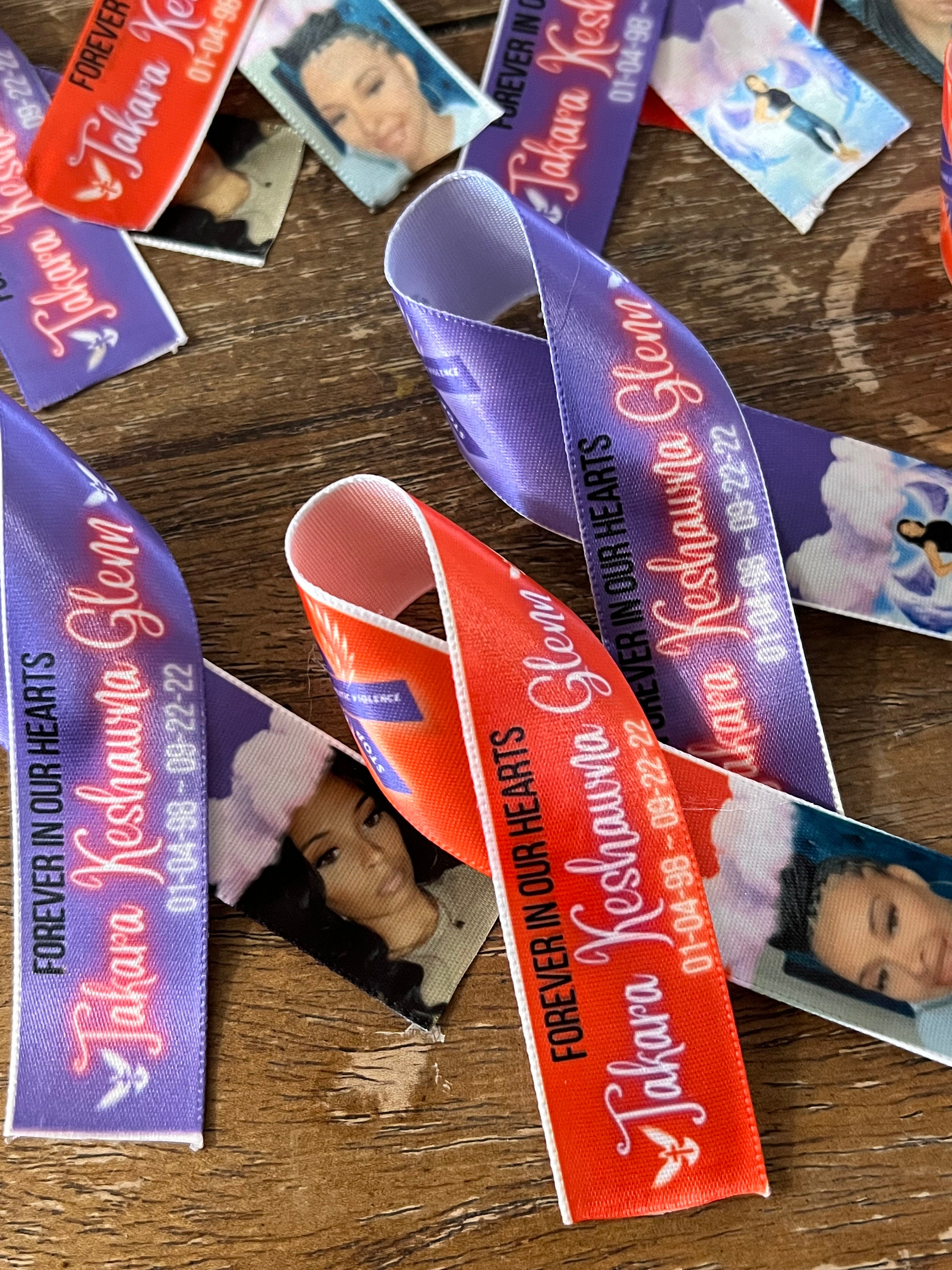 Memorial Ribbon Customized Pin for Loss Loved One Keepsake Personalized ...