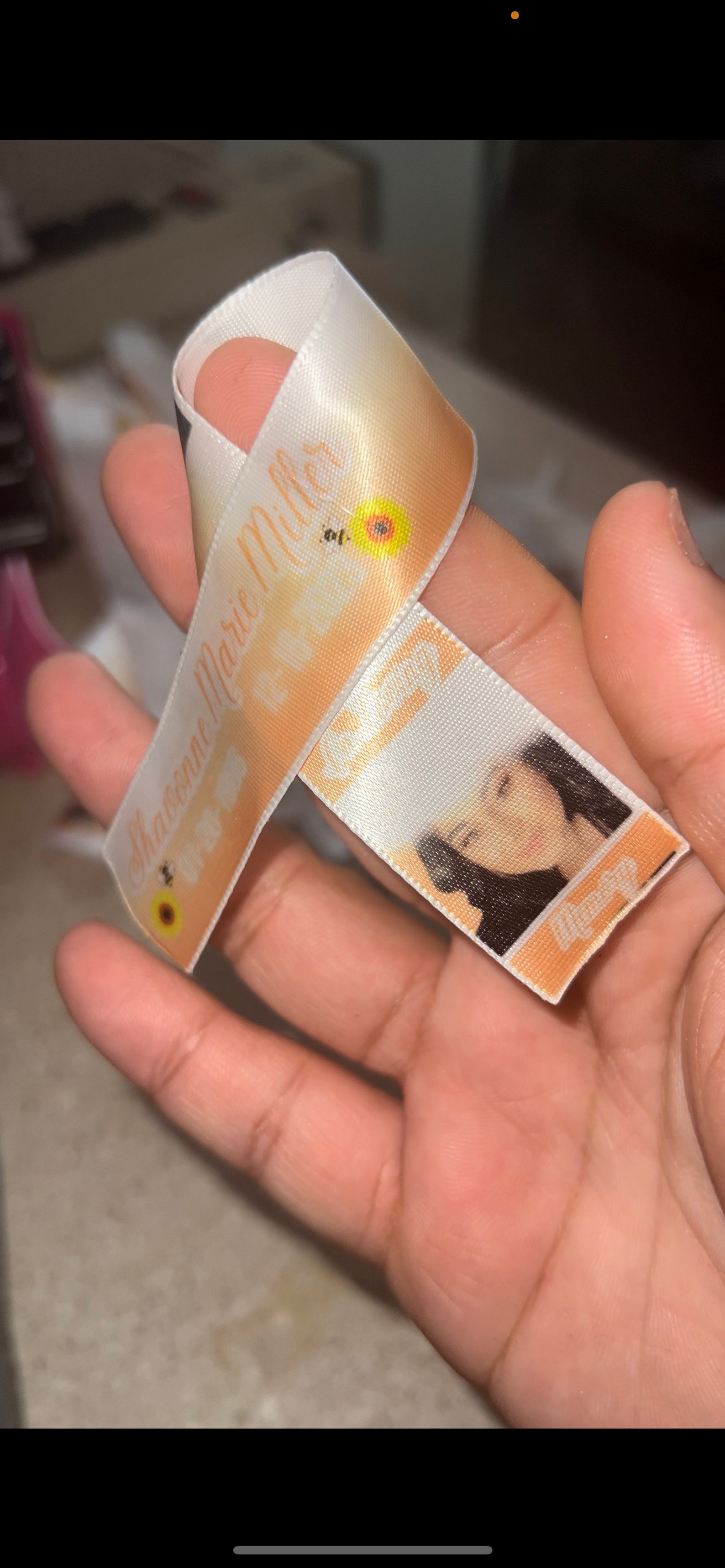 Memorial Ribbon Customized Pin for Loss Loved One Keepsake Personalized ...