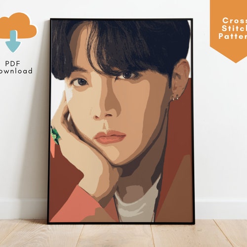 BTS Jin Kim Seokjin Cross Stitch Pattern BTS Army Gift Ideas - Etsy