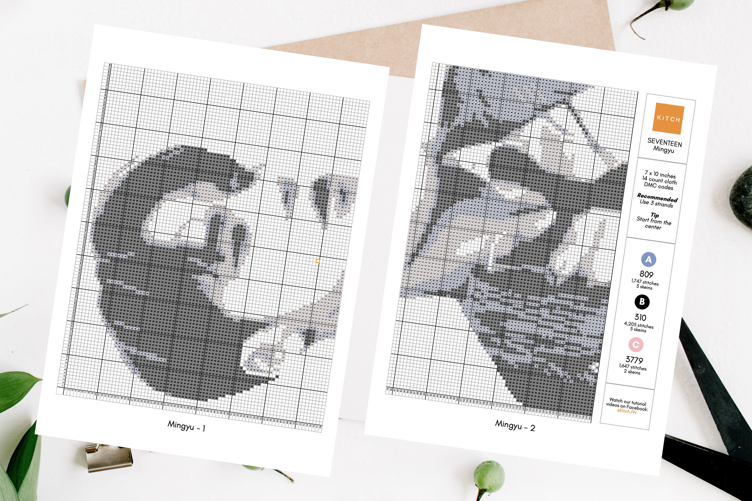 Kpop Seventeen Mingyu Cross Stitch Pattern Seventeen Mingyu - Etsy