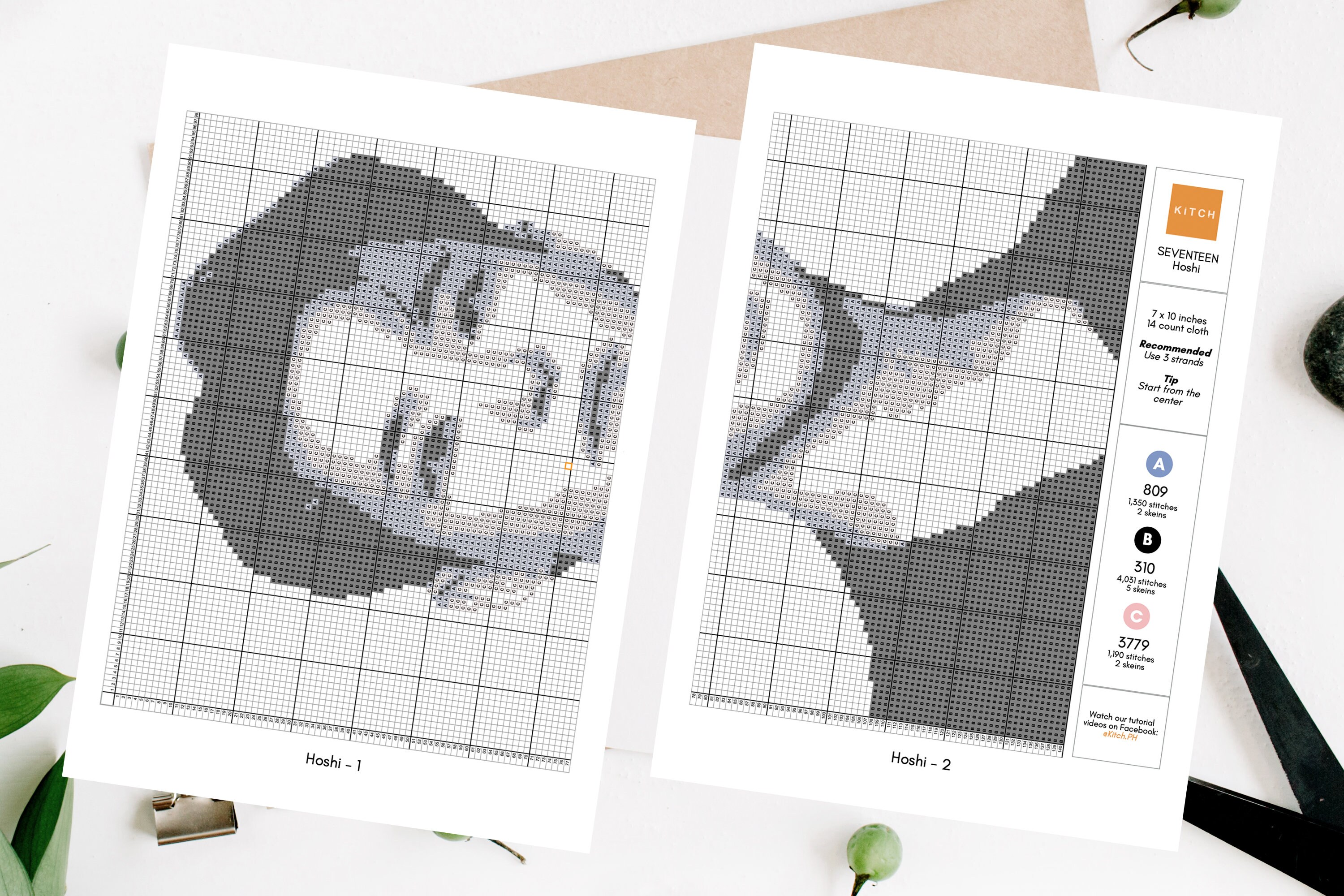 Kpop Seventeen Hoshi Cross Stitch Pattern, Seventeen Hoshi PDF Pattern, Kpop Seventeen Merch ...