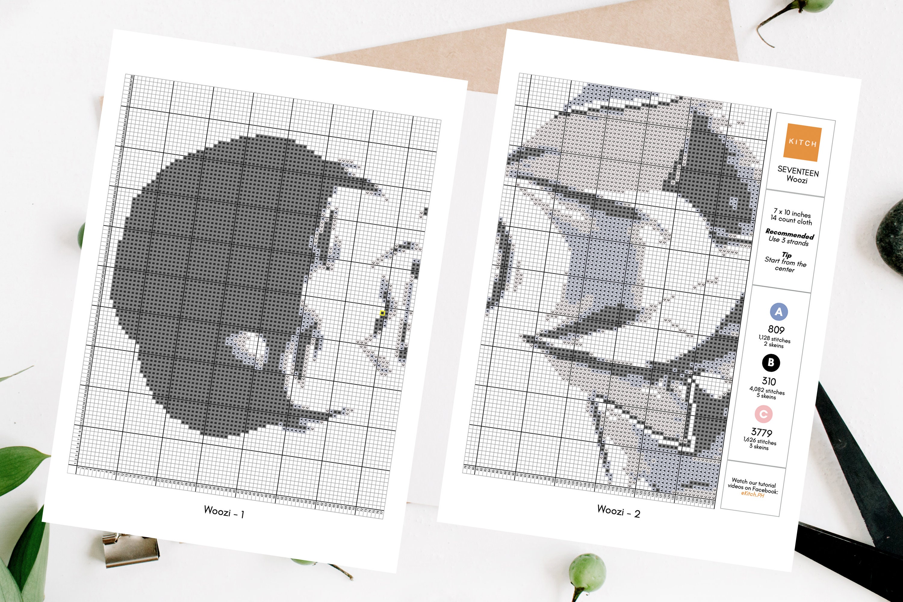 Kpop Seventeen Woozi Stitch Pattern, Seventeen Woozi Pdf Pattern, Kpop ...