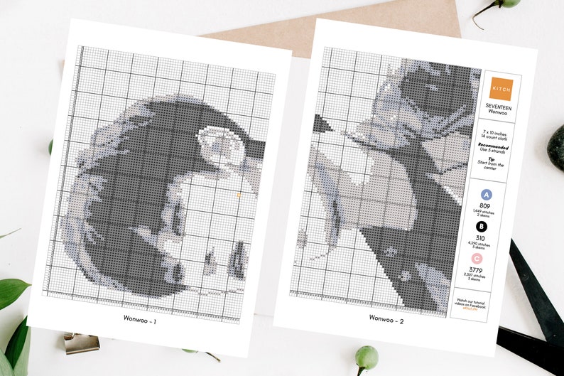 Kpop Seventeen Wonwoo Cross Stitch Pattern, Seventeen Wonwoo PDF ...