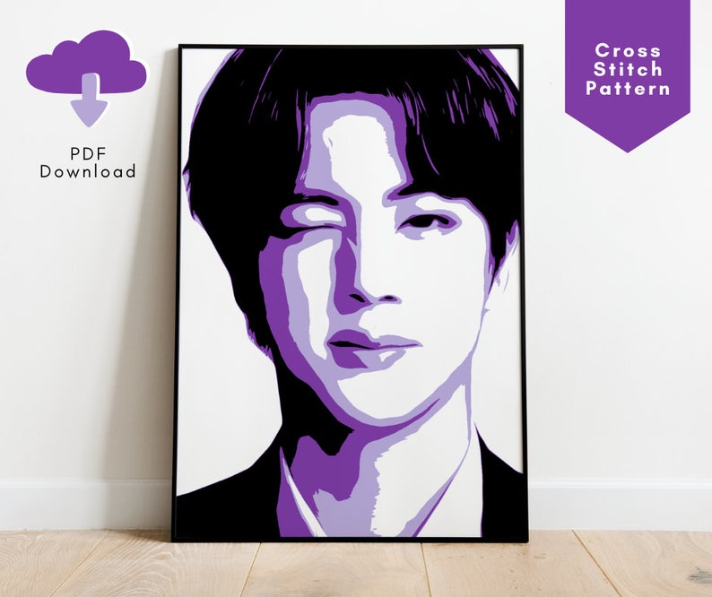 BTS Kim Seokjin Jin Cross Stitch Pattern Jin Merch BTS Army - Etsy