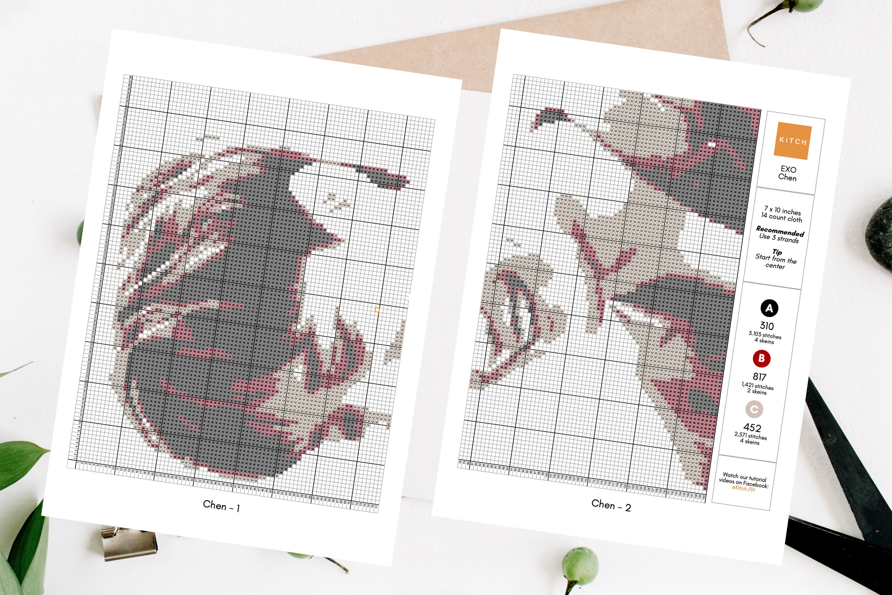 Kpop EXO Chen Stitch Pattern EXO Chen Pdf Pattern Kpop Exo - Etsy