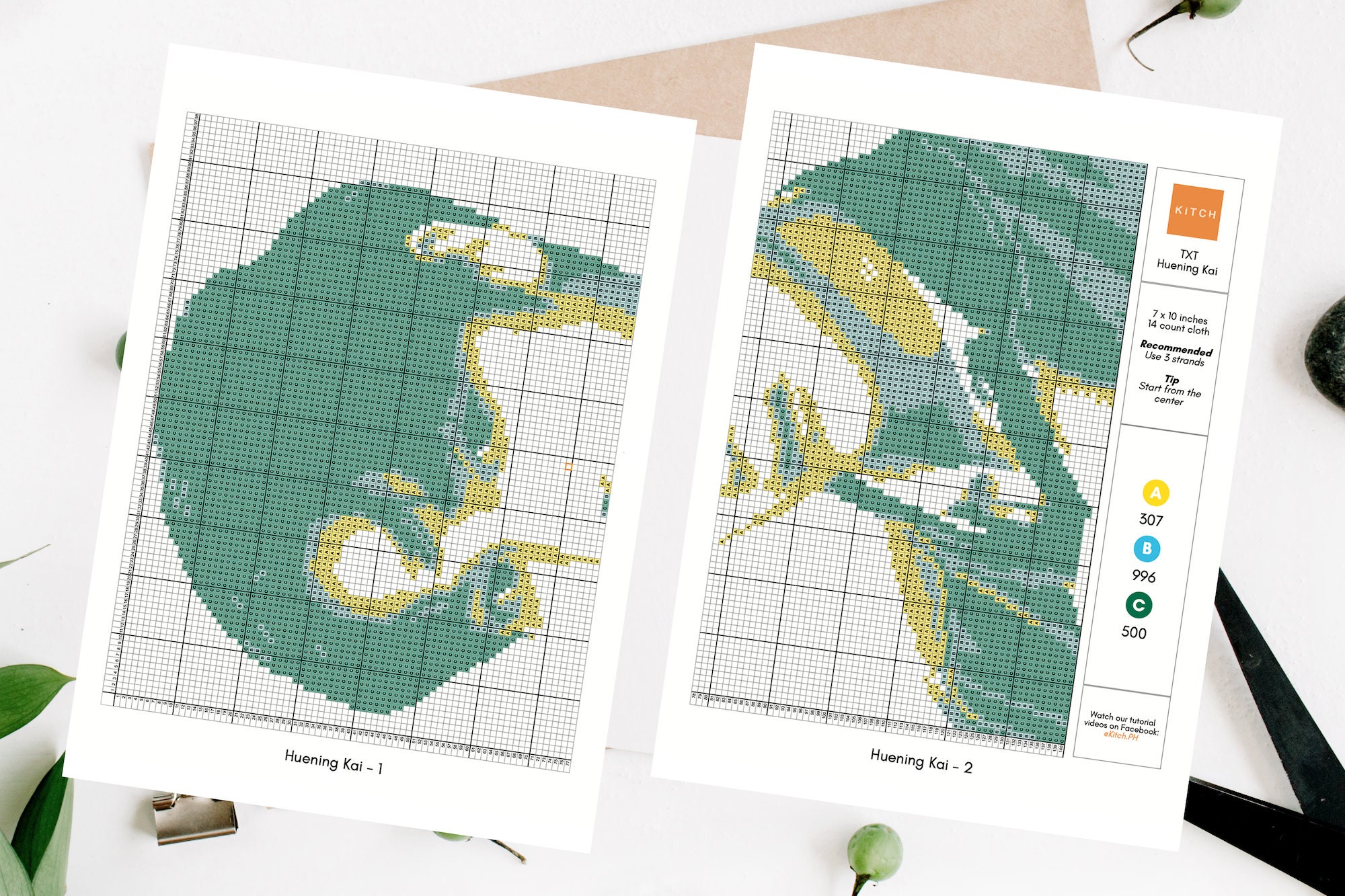 Txt Huening Kai Stitch Pattern, Txt Huening Kai Pdf Pattern, Kpop Txt ...