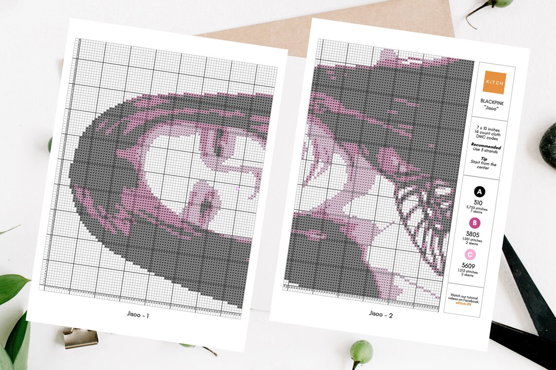 Blackpink Jisoo Cross Stitch Pattern, Blackpink Pdf Pattern, Jisoo ...