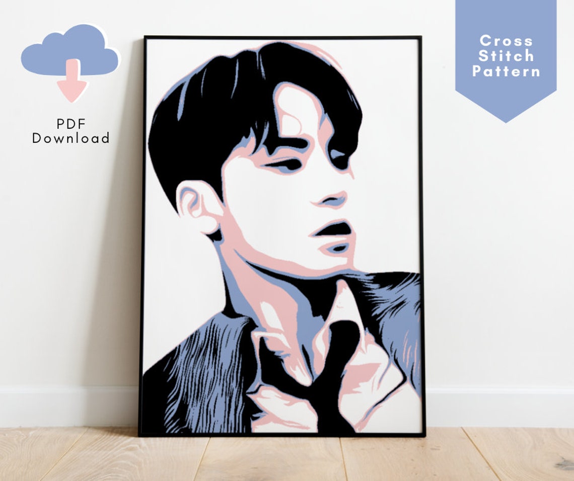 Kpop Seventeen Mingyu Cross Stitch Pattern Seventeen Mingyu - Etsy