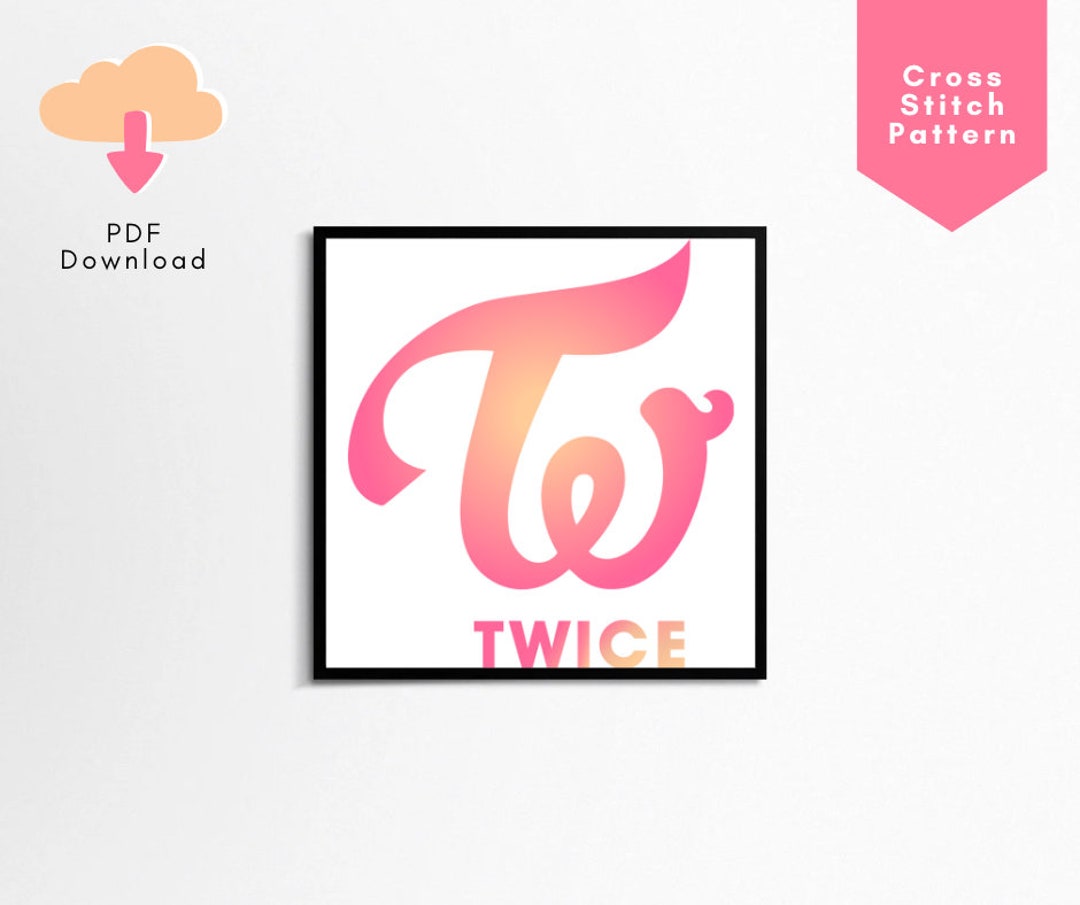 Twice Logo Cross Stitch Pattern, Twice Cross Stitch PDF, Twice ...