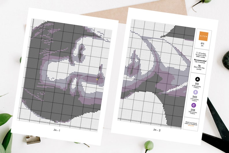 BTS Kim Seokjin Jin Cross Stitch Pattern Jin Merch BTS Army - Etsy