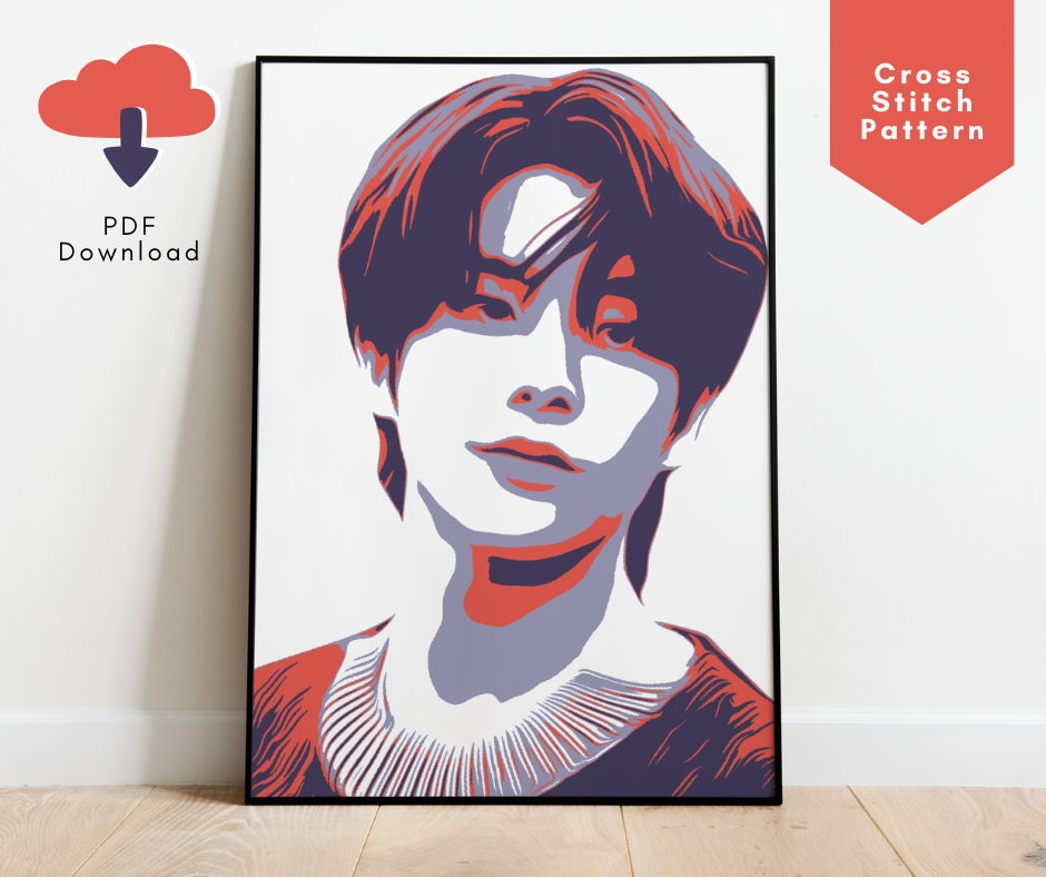Enhypen Jake Cross Stitch Pattern - Kpop Inspired Cross Stitch Design ...