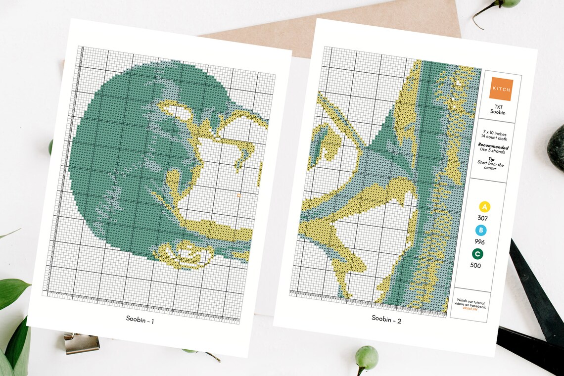 Txt Soobin Stitch Pattern, Txt Soobin Pdf Pattern, Kpop Txt Merch, Txt ...