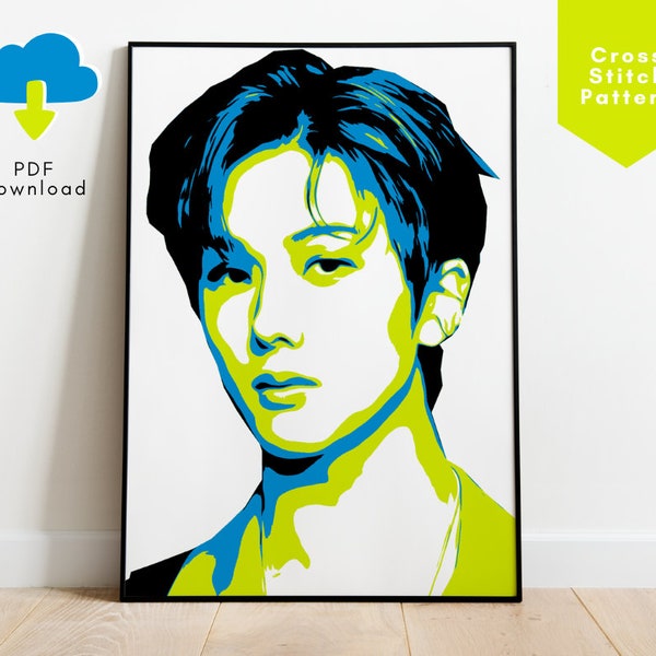 BTS Jin Kim Seokjin Cross Stitch Pattern, BTS Army Gift Ideas, BTS ...