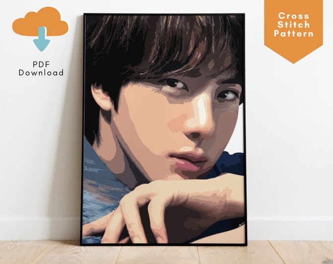 BTS V Kim Taehyung Cross Stitch Pattern, BTS Army Gift Ideas, BTS Cross ...