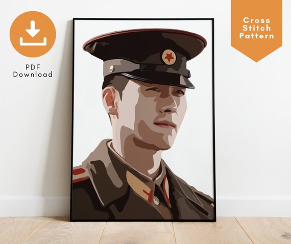 Hyun Bin Captain Ri Cross Stitch Pattern Crash Landing on - Etsy