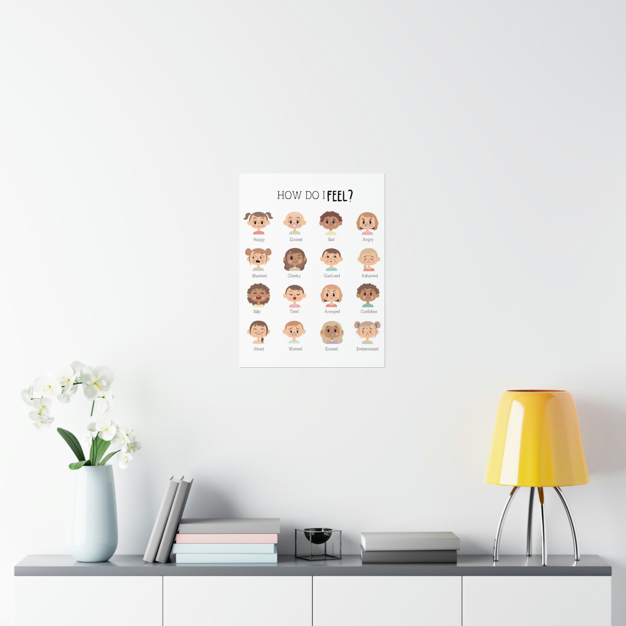 Feelings Poster, Emotions Chart, Classroom Decor, Montessori Homeschool ...