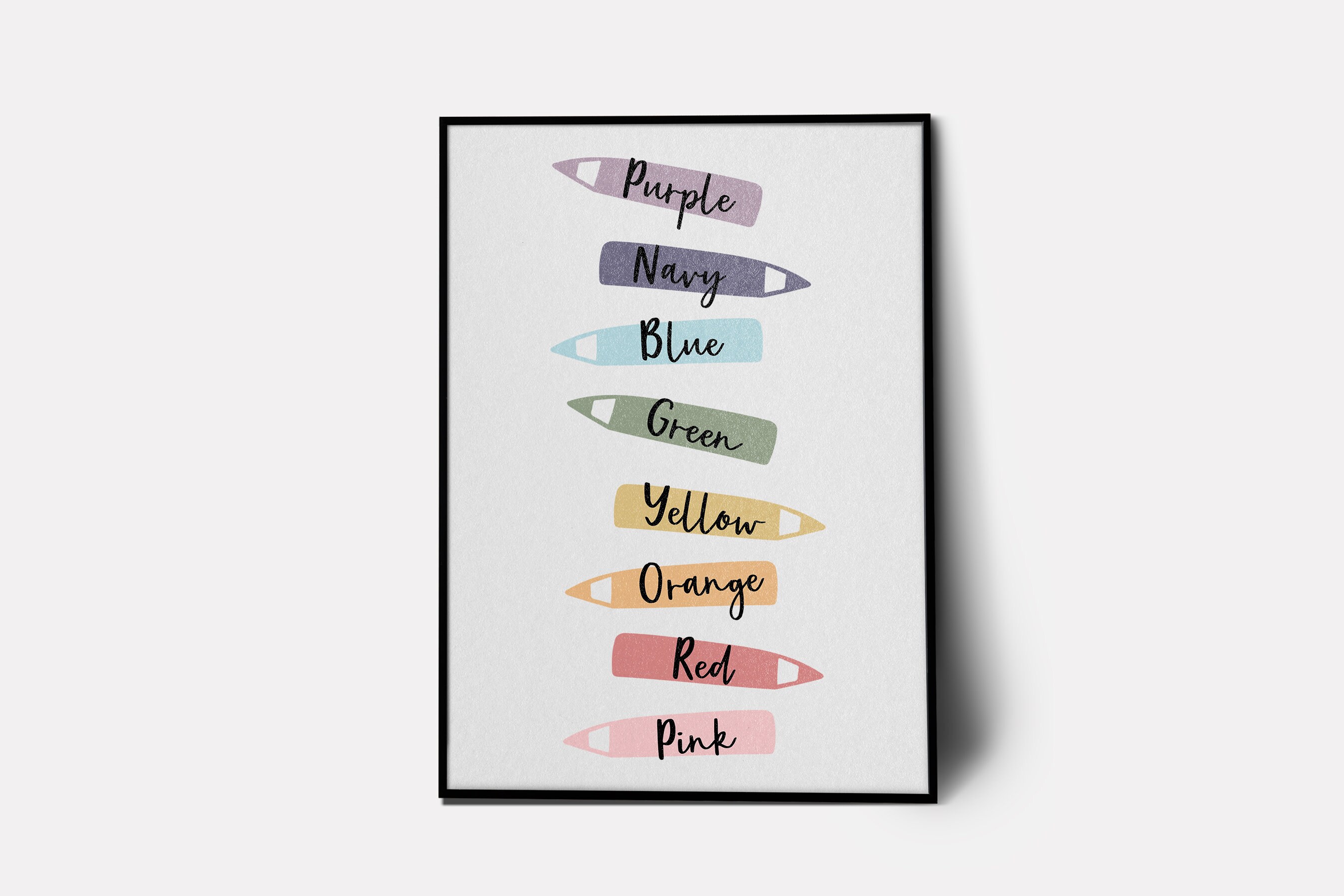 Color Pencil Poster Educational Print Printable Wall Art - Etsy
