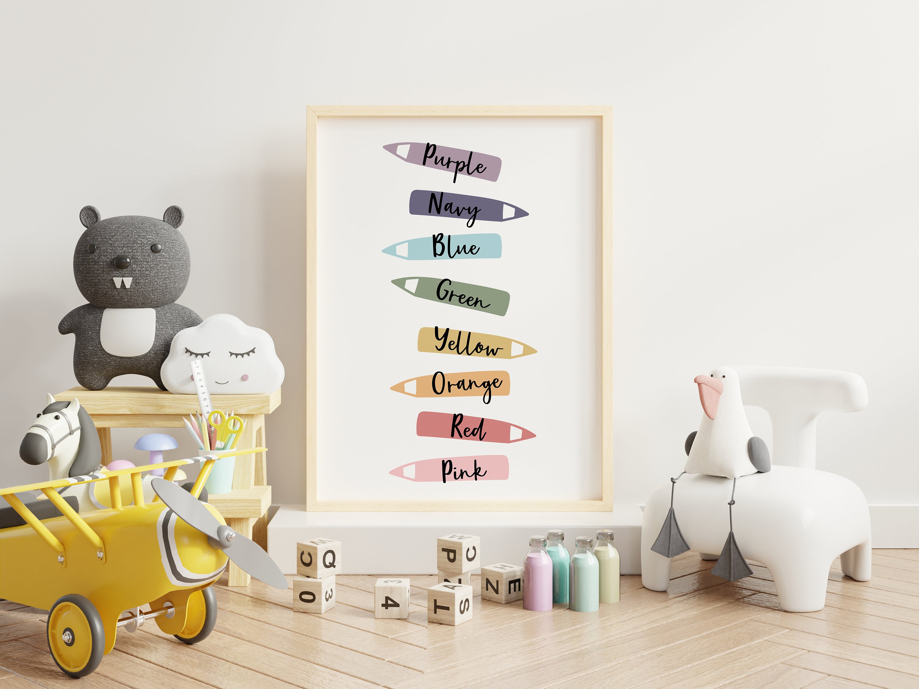 Color Pencil Poster Educational Print Printable Wall Art - Etsy