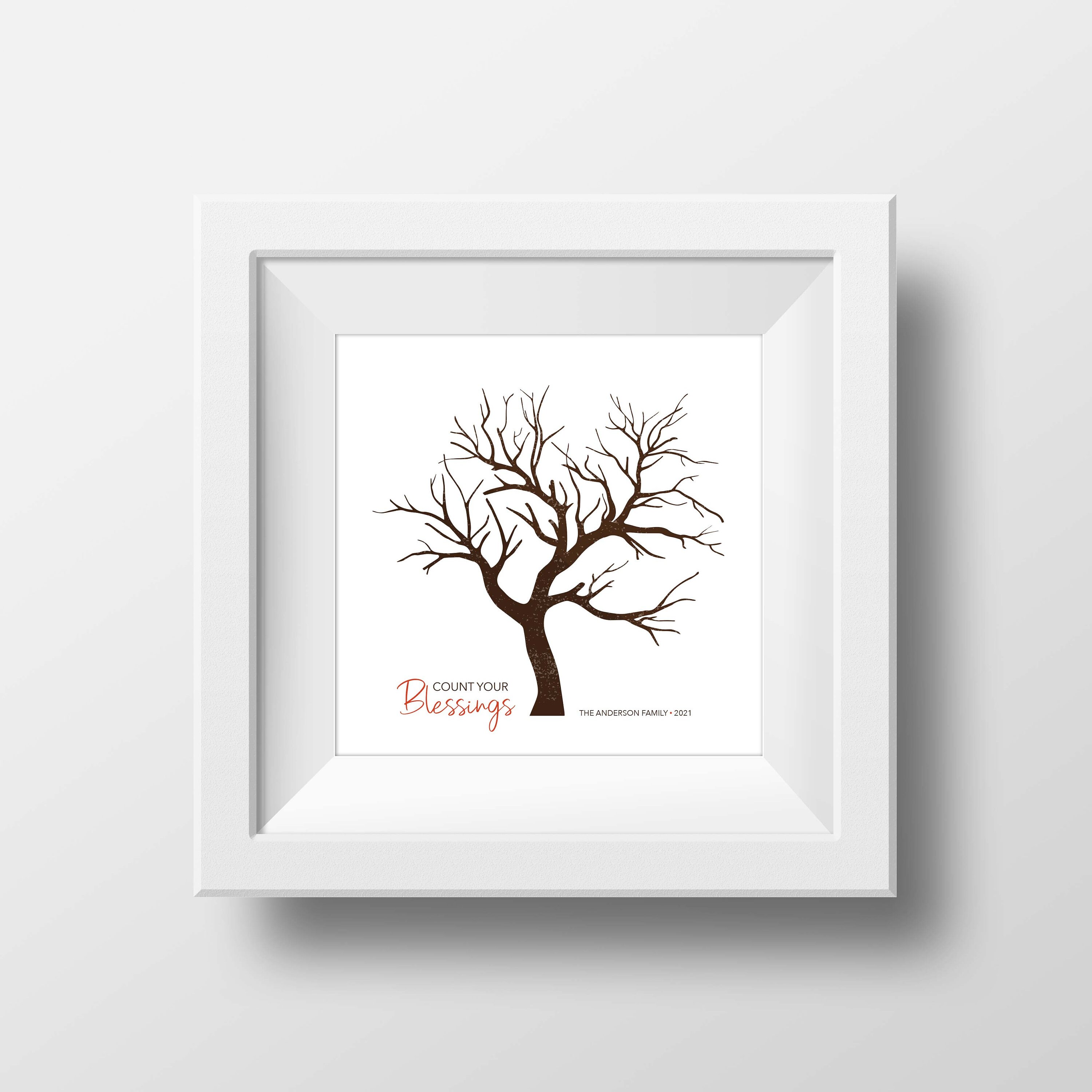 Count Your Blessings Tree Art Print Kit 12"x12" • Thankful Tree ...