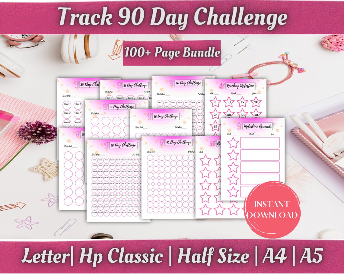 Pink Weight Loss Tracker, Weight Loss Journal Printable, ADHD Planner ...