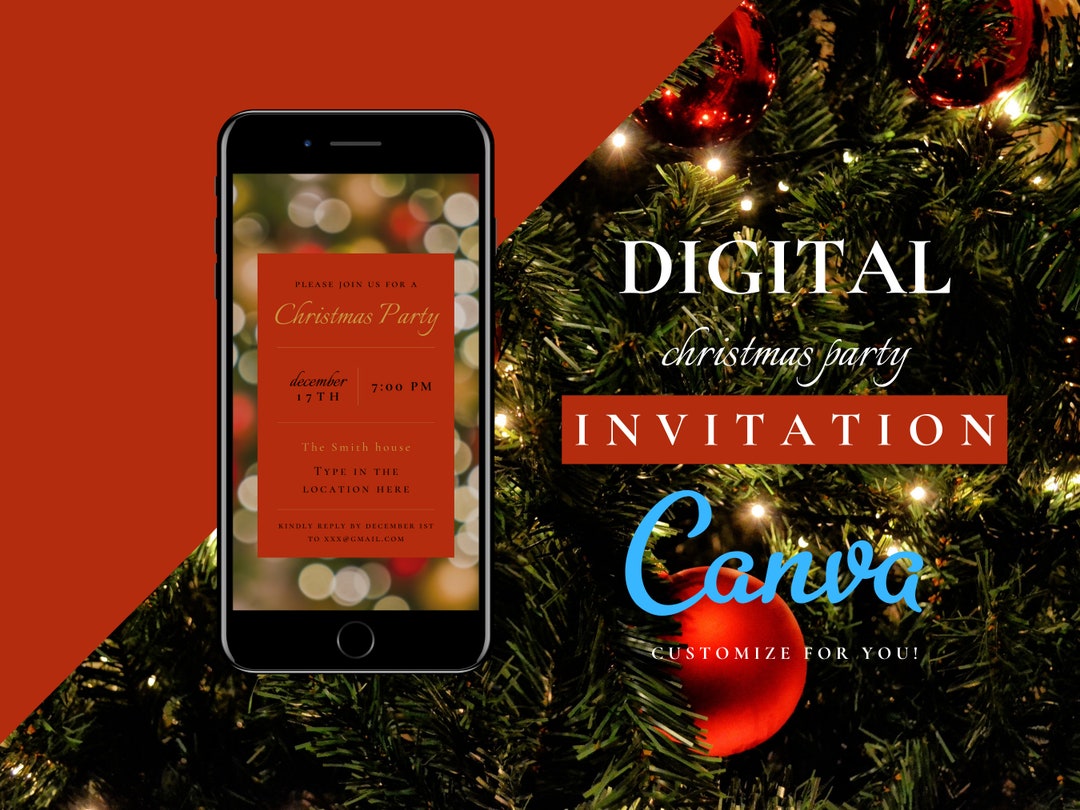 Digital Christmas Party Invitation Digital Christmas Party - Etsy