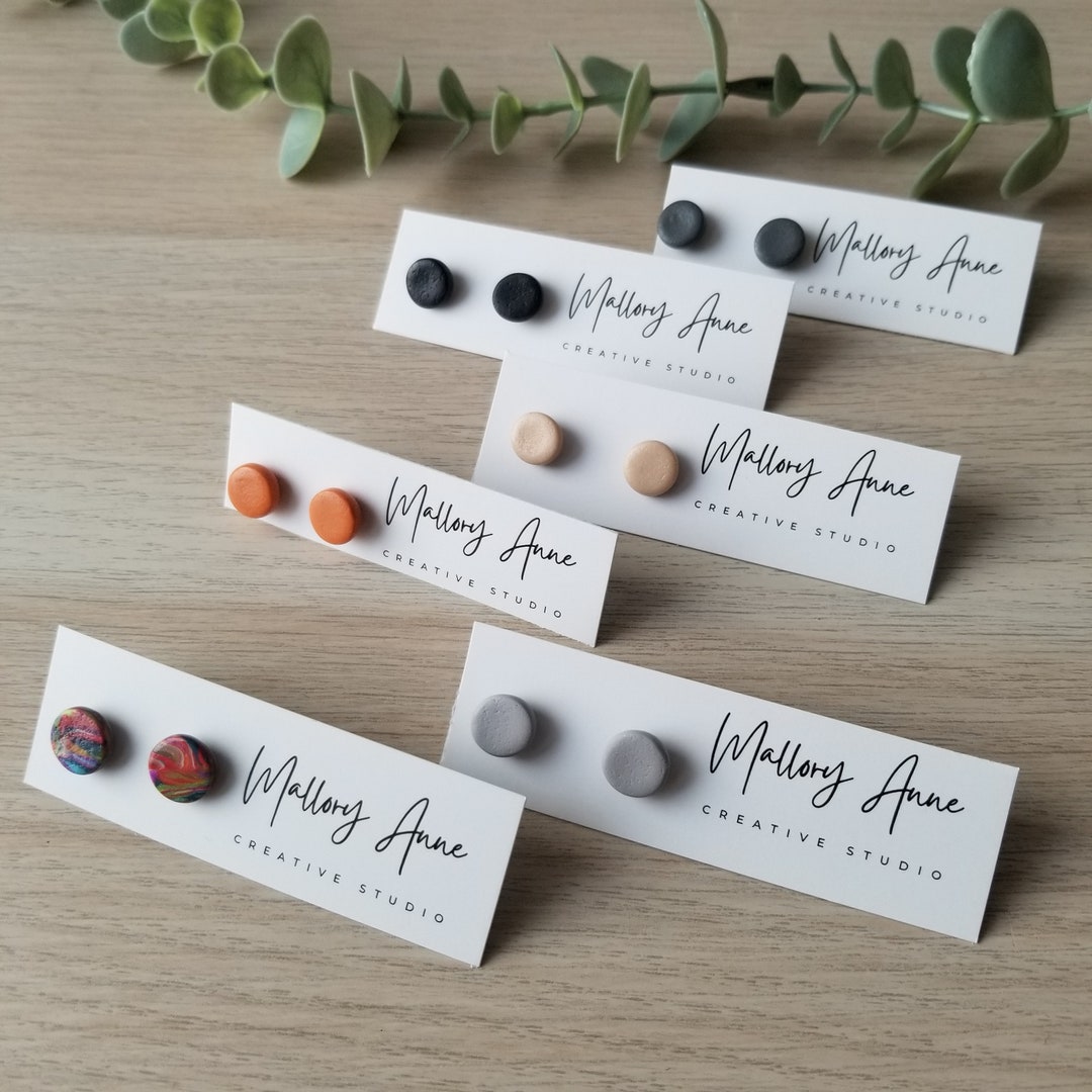 Solid Color Round Stud Earrings Men's Stud Earring Women Earring Men's ...