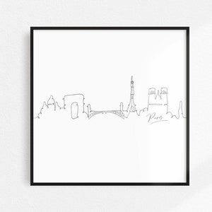 Paris Line Drawing, City Line Drawing, Line Drawing, Single Line ...