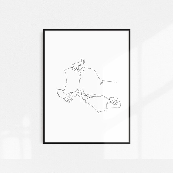 Couple Line Drawing Line Drawing Single Line Drawing Line | Etsy