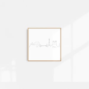 Paris Line Drawing, City Line Drawing, Line Drawing, Single Line ...