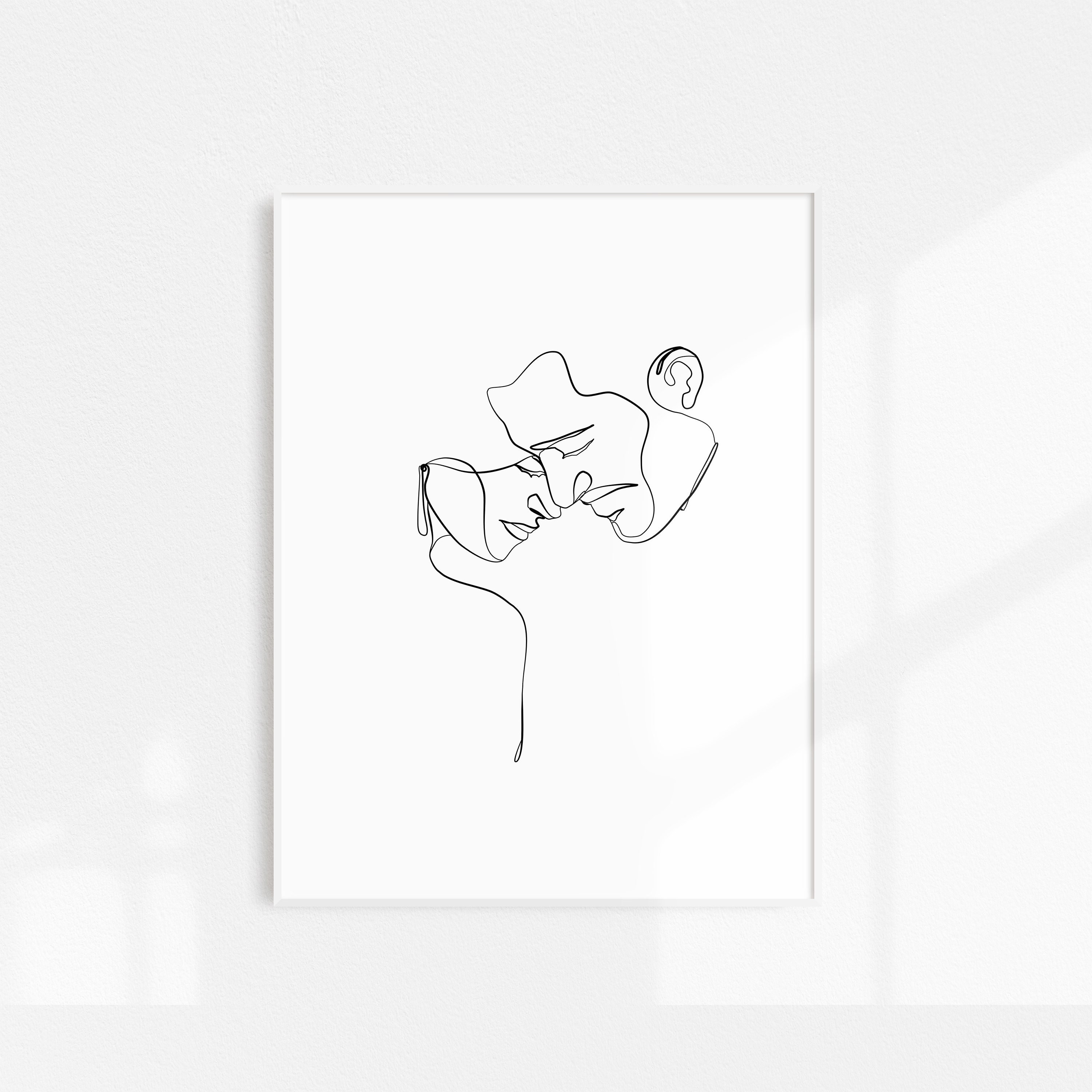Couple Line Drawing Line Drawing Single Line Drawing Line - Etsy