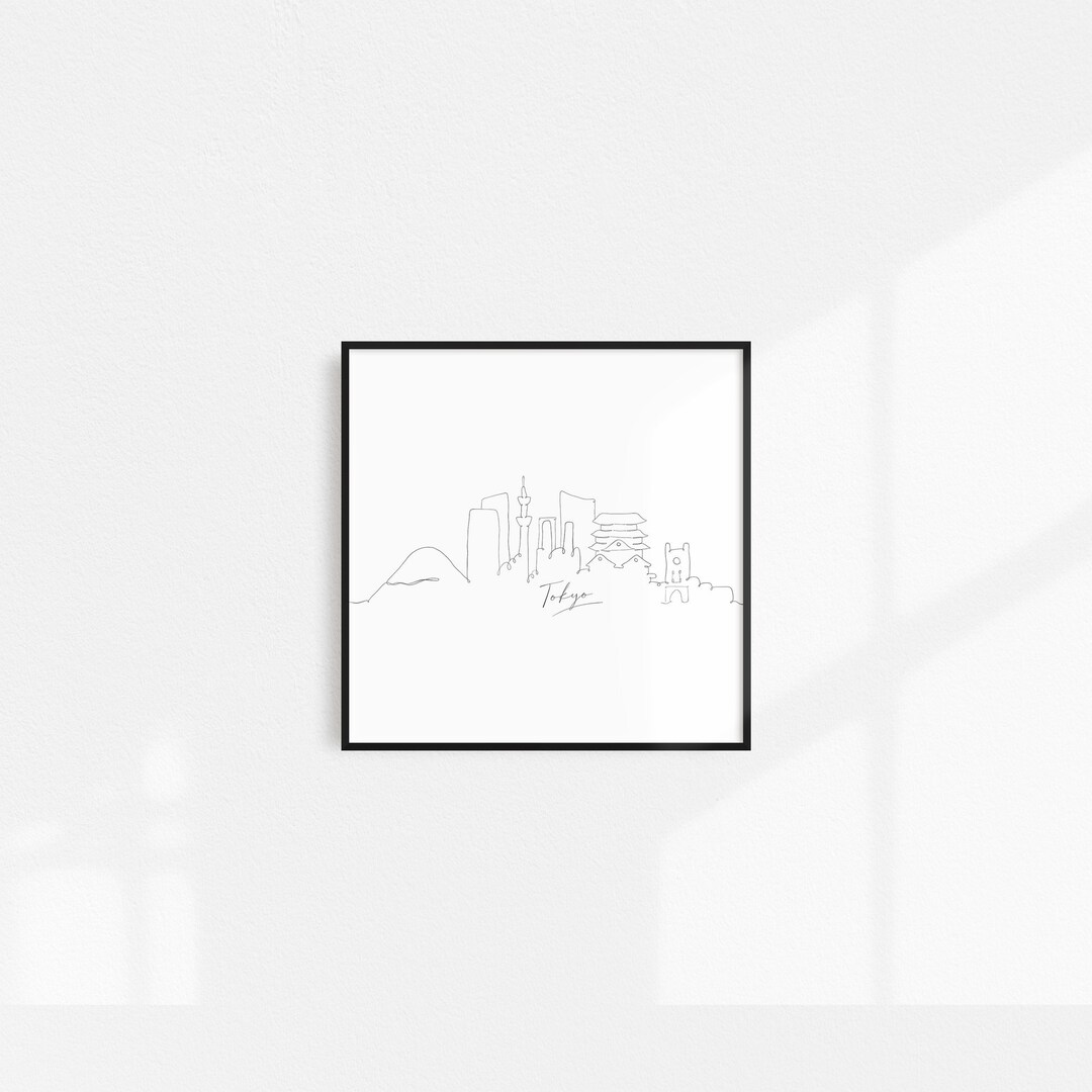 Tokyo Line Drawing, City Line Drawing, Line Drawing, Single Line ...