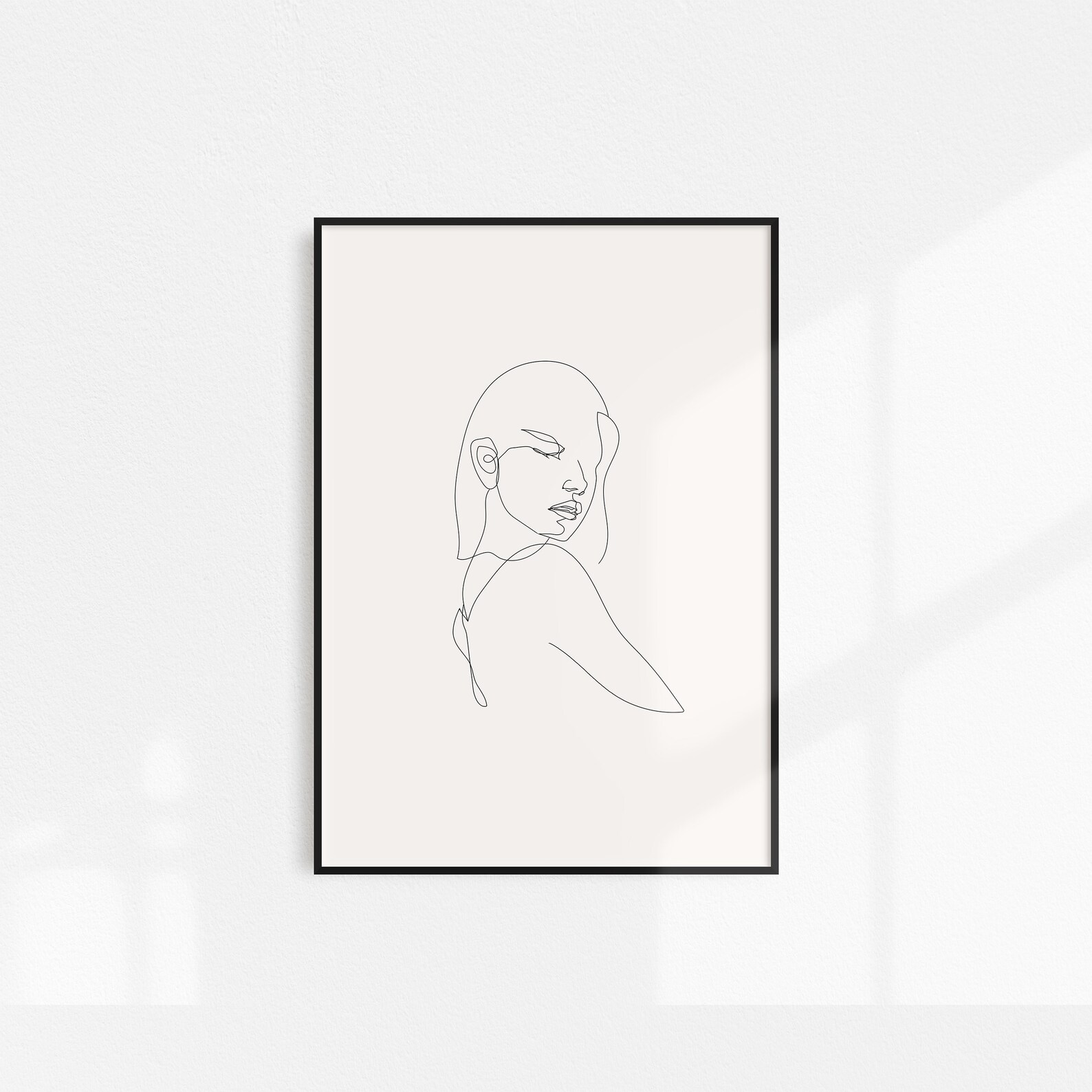 Female Face Line Drawing, Line Drawing, Single Line Drawing, Line ...