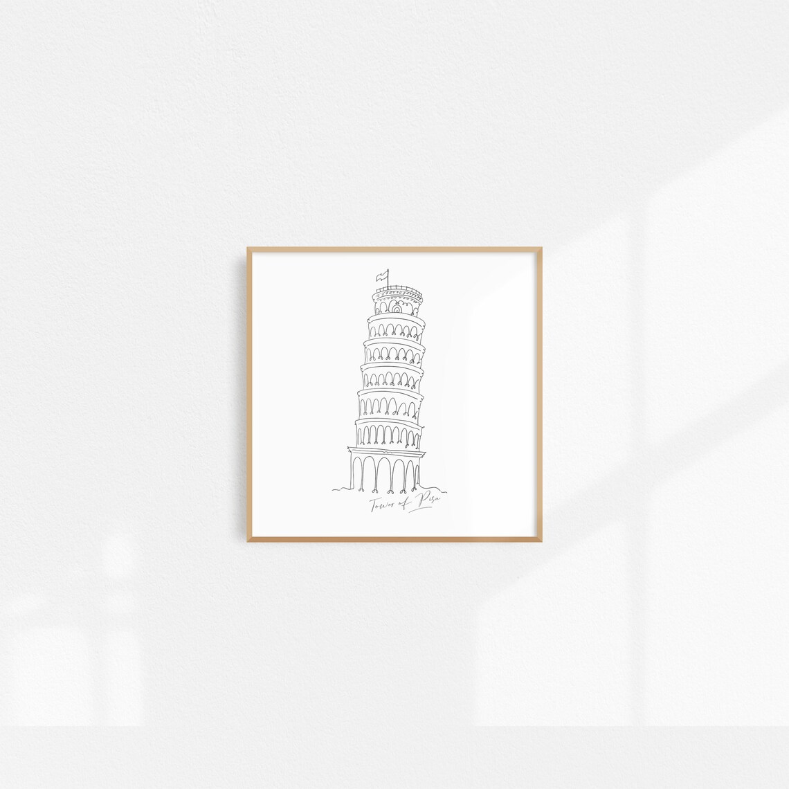 Tower of Pisa Line Drawing City Line Drawing Line Drawing - Etsy