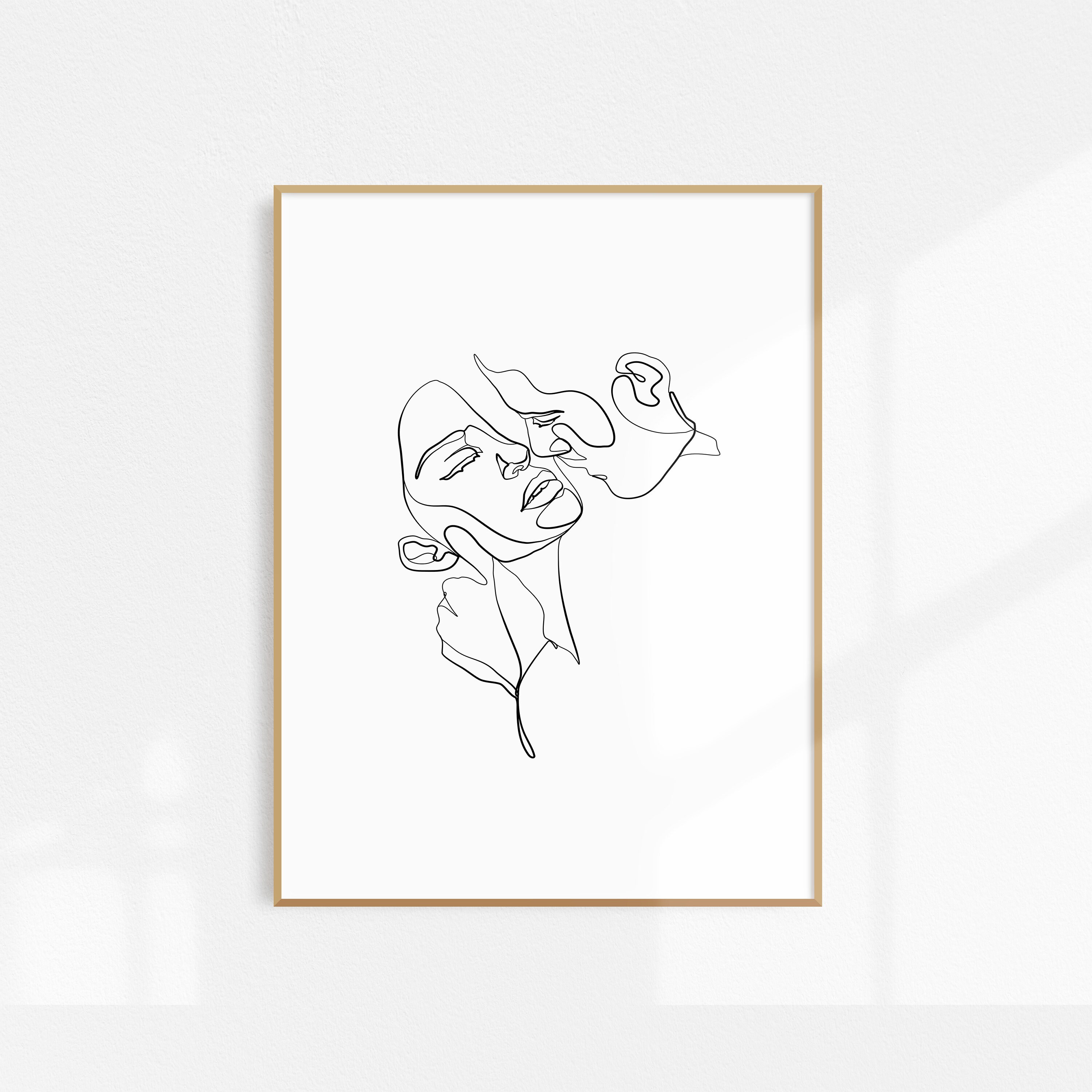 Couple Line Drawing Line Drawing Single Line Drawing Line - Etsy