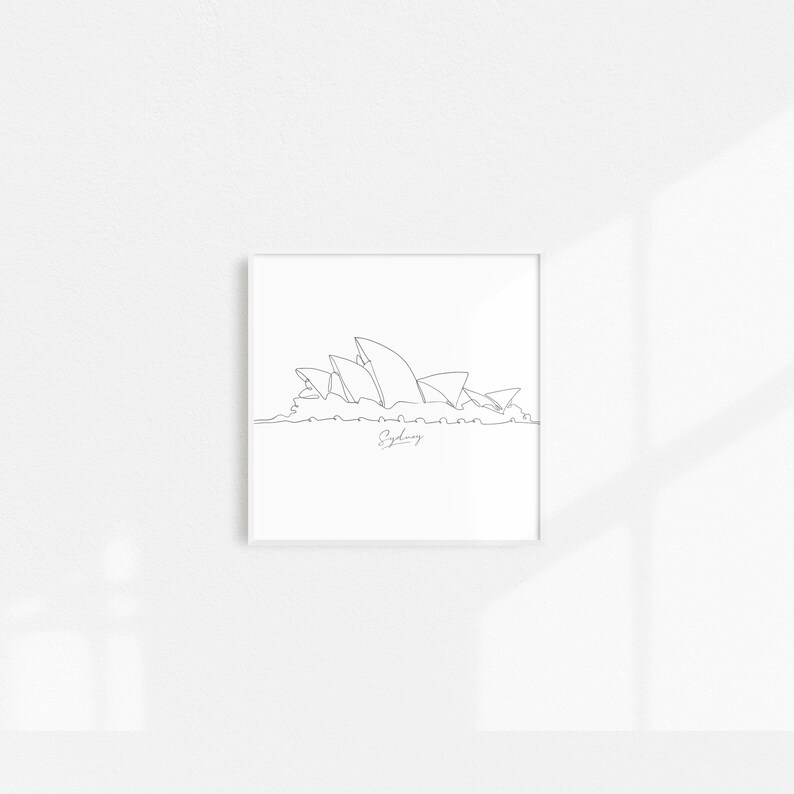 Sydney Line Drawing City Line Drawing Line Drawing Single - Etsy