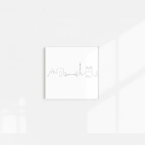 Paris Line Drawing, City Line Drawing, Line Drawing, Single Line ...